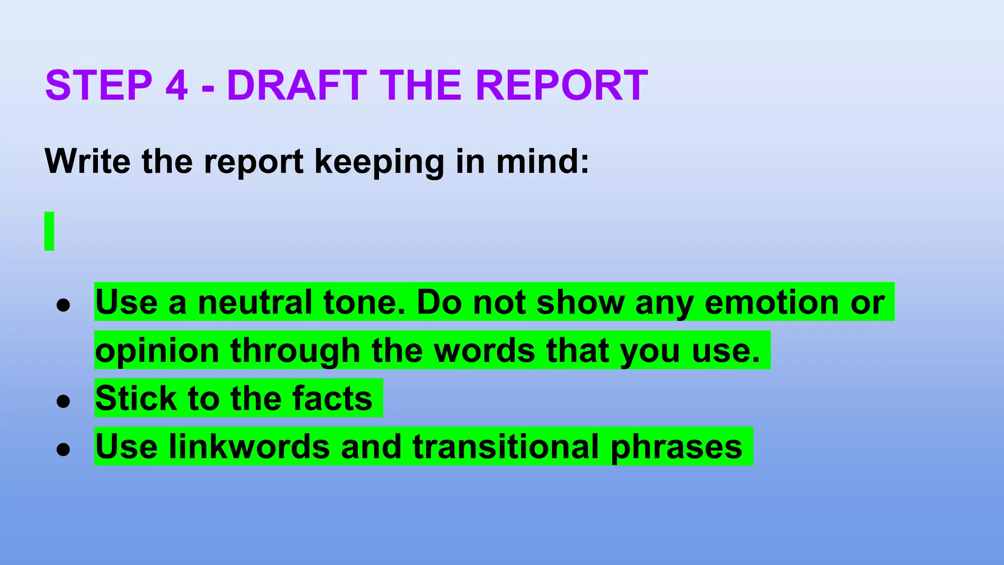 Steps in writing a statistical reports | PPTX