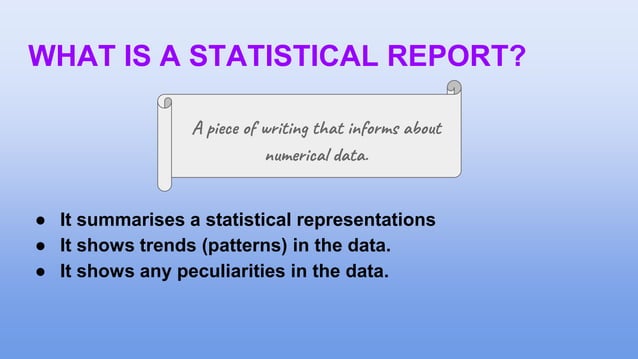 Steps in writing a statistical reports | PPTX