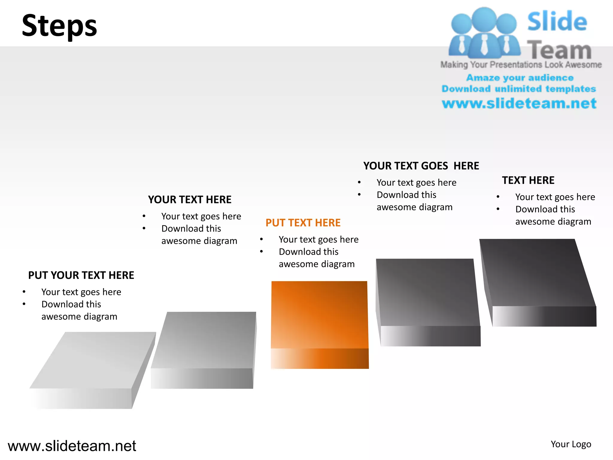 Steps ladder climbing powerpoint ppt templates. | PPT