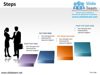 Steps ladder climbing powerpoint ppt templates. | PDF