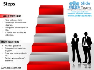 Steps ladder climbing powerpoint presentation slides. | PPT