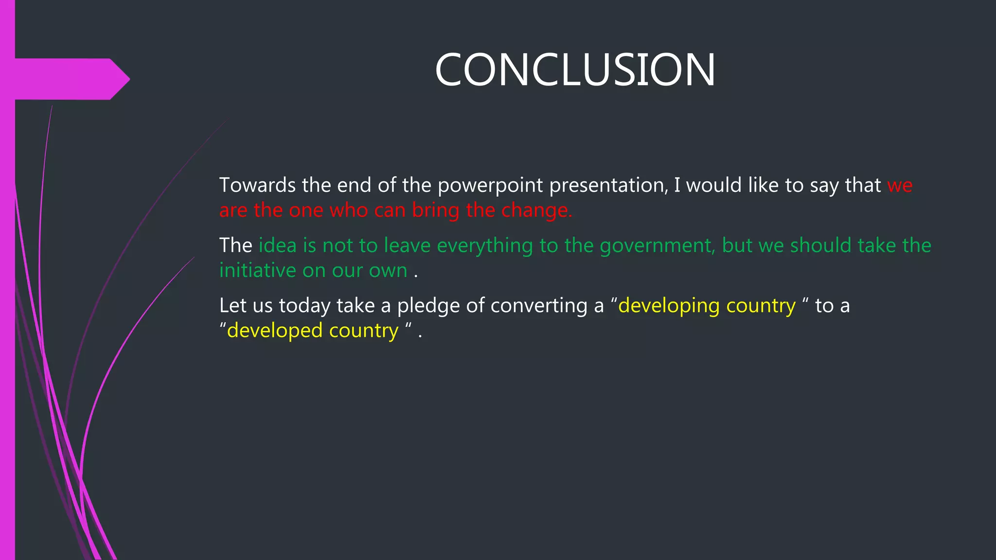 Steps needed to make india a developed country | PPTX