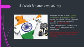 Steps needed to make india a developed country | PPTX