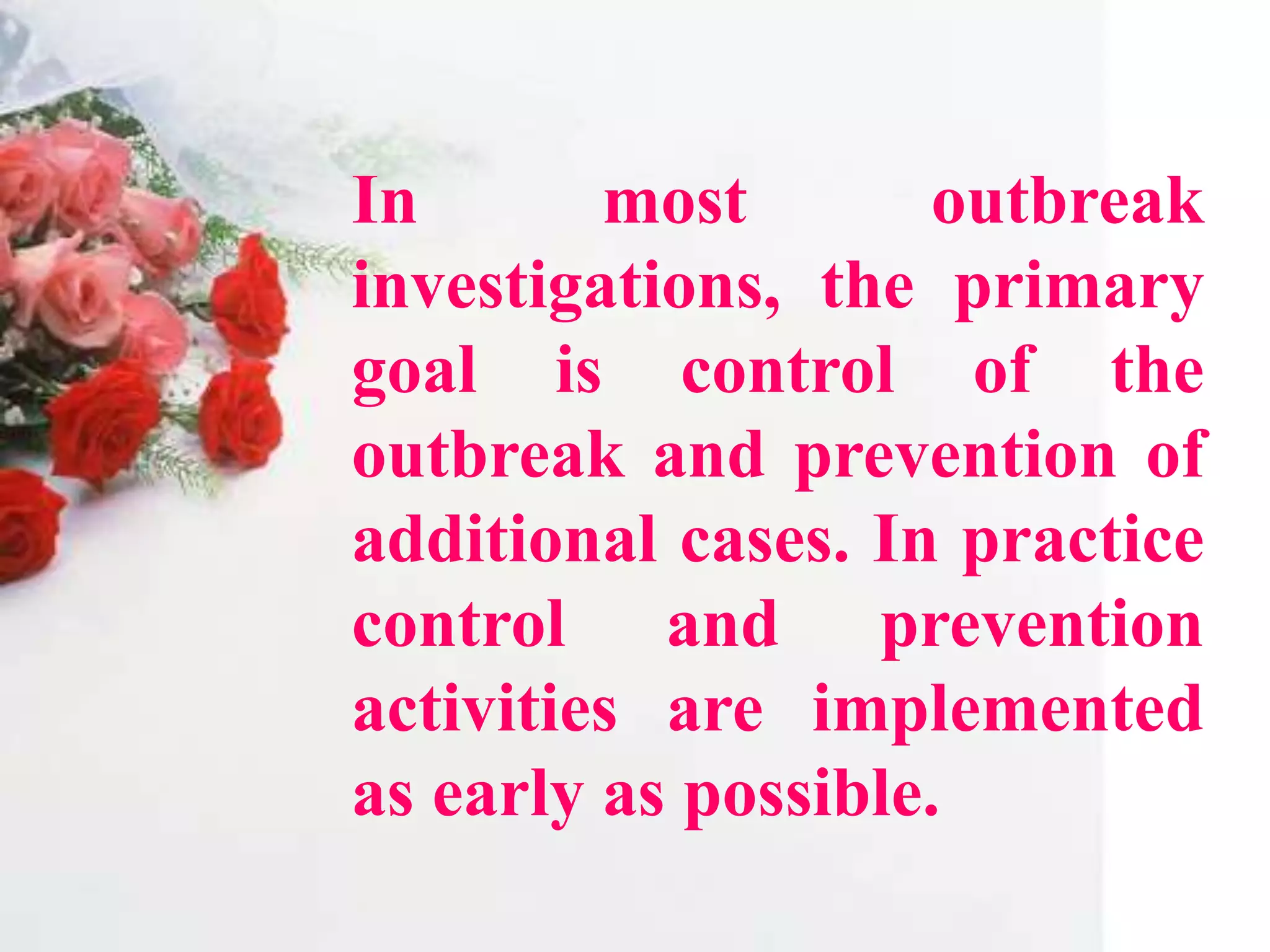 Steps of an outbreak investigation | PPTX