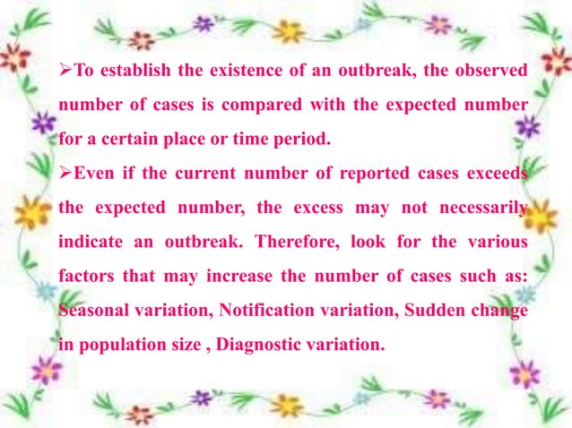 Steps of an outbreak investigation | PPTX | Infectious Diseases ...