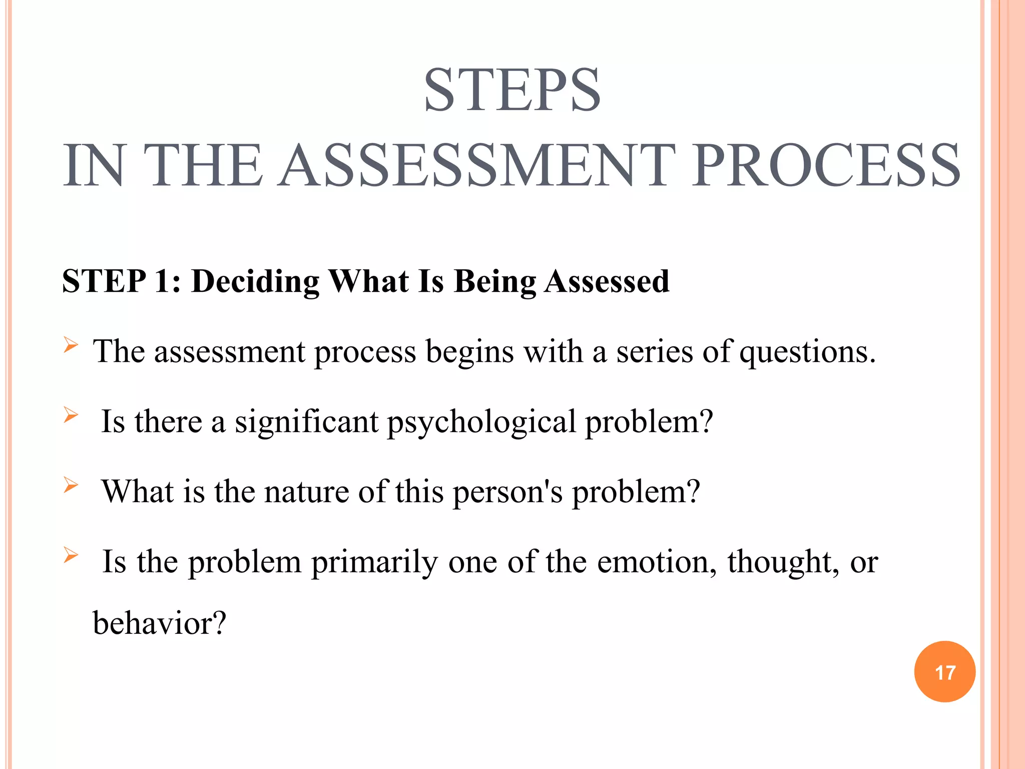 Steps of assessment | PPTX