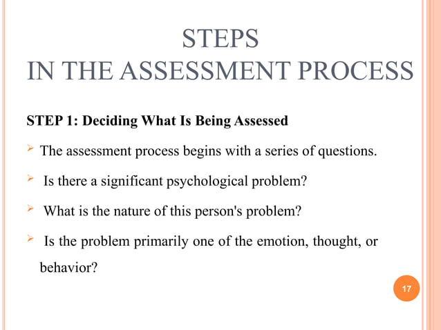 Steps of assessment | PPTX | Educational Assessment | Education