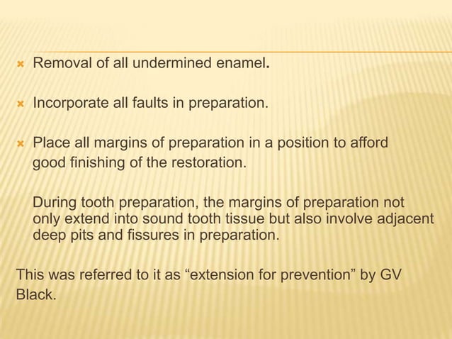 Steps Of Cavity Preparation | PPTX | Dental Health | Diseases and ...