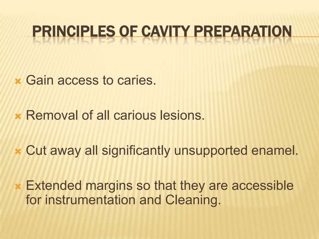 Steps Of Cavity Preparation | PPTX | Dental Health | Diseases and ...