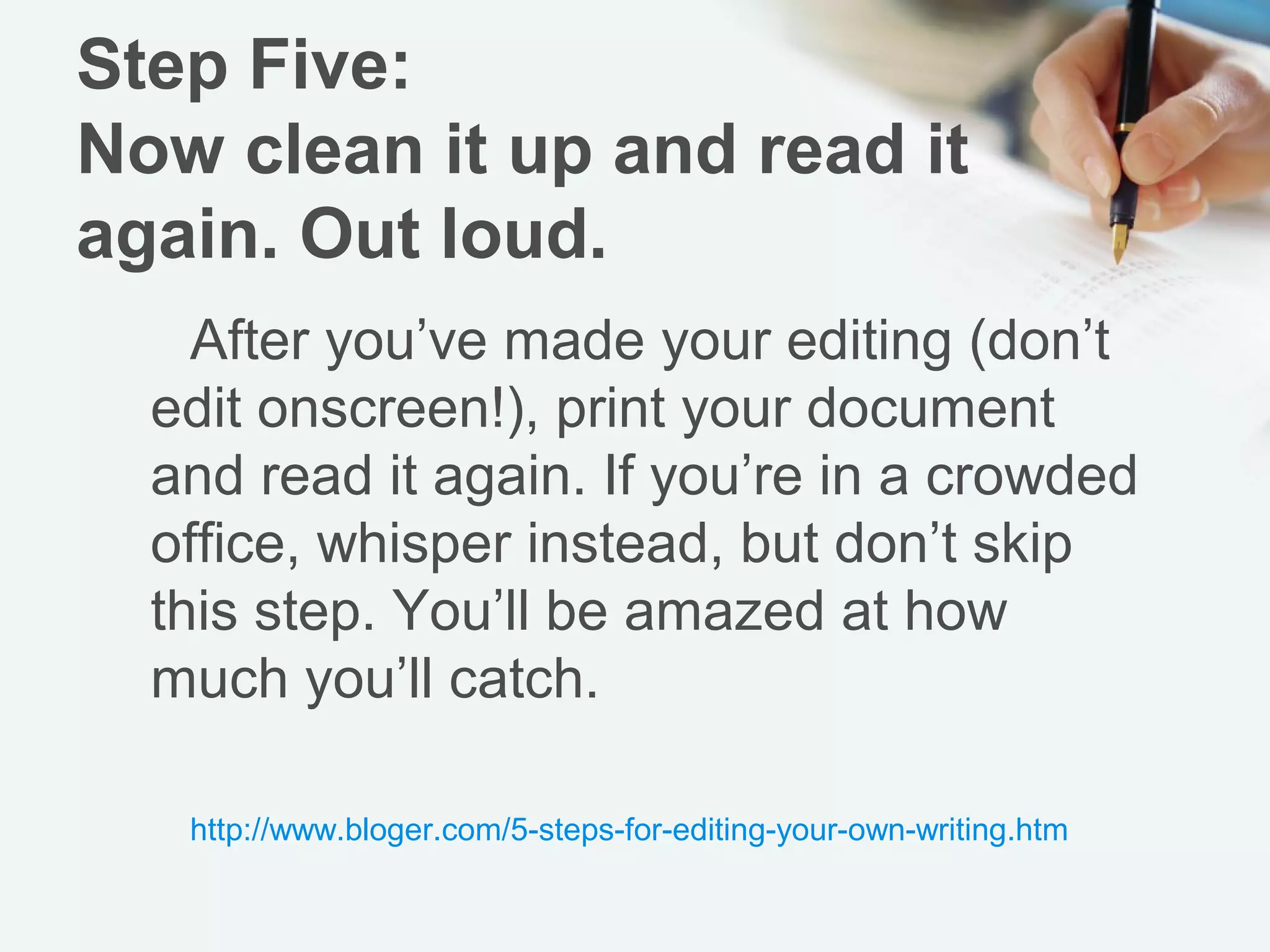 Steps of editing a paragraph | PPT