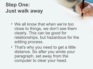 Steps of editing a paragraph | PPT