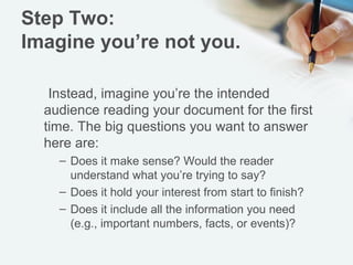 Steps of editing a paragraph | PPT