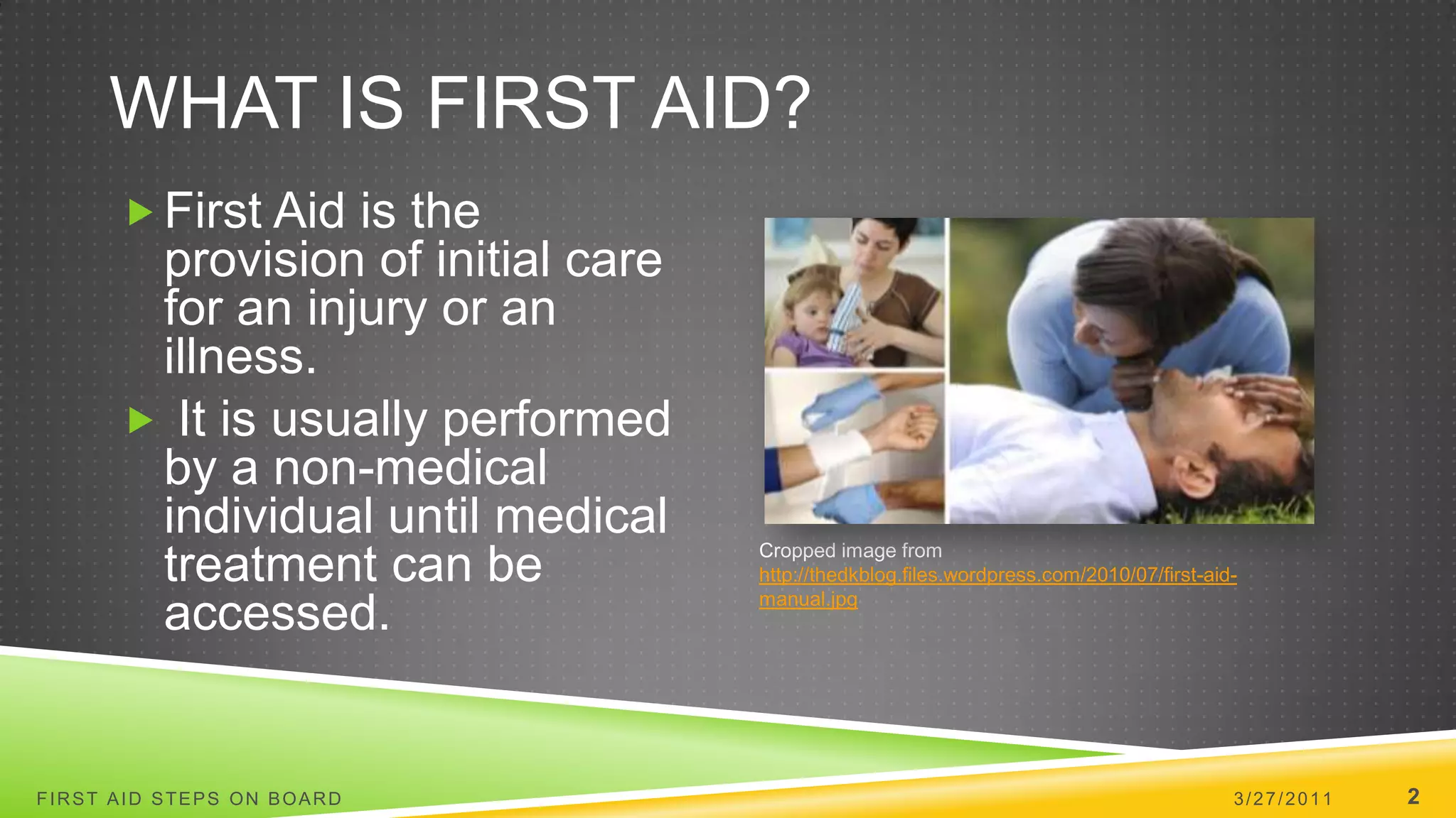 Steps of first aid on board | PPTX