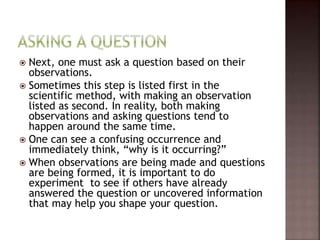 Steps of scientific method | PPTX