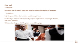 Steps of Service - Service Sequence in a restaurant | PPTX