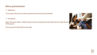 Steps of Service - Service Sequence in a restaurant | PPTX