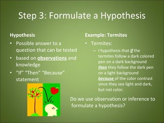 Steps of the scientific method | PPT