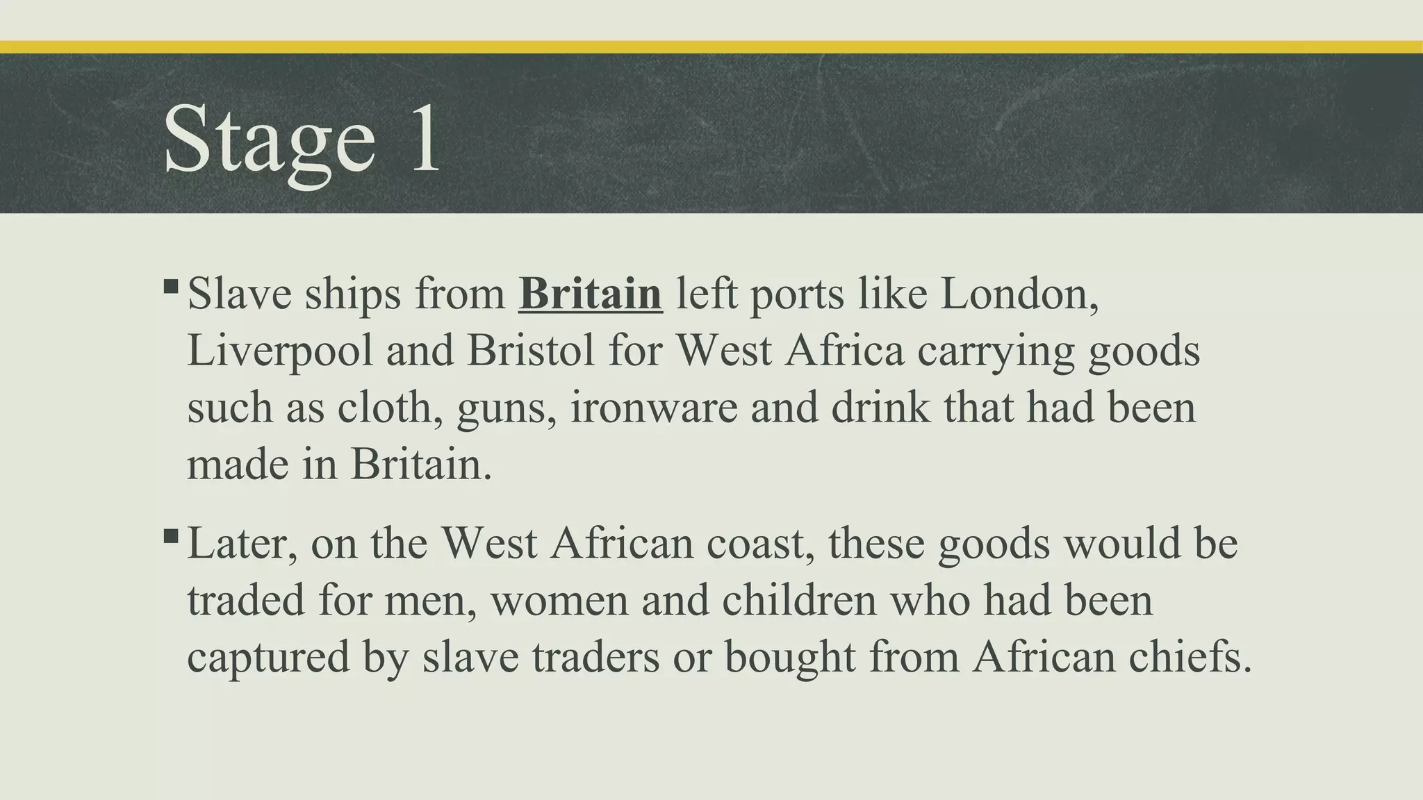 Steps of the trans atlantic slave trade | PPT