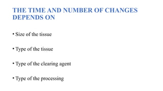 STEPS OF TISSUE PROCESSING in pathology for slide | PPTX