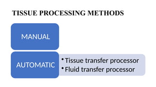 STEPS OF TISSUE PROCESSING in pathology for slide | PPTX | Chemistry ...