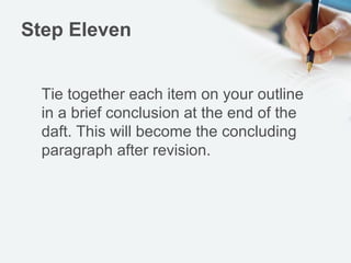 Steps of writing a draft | PPT
