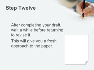 Steps of writing a draft | PPT