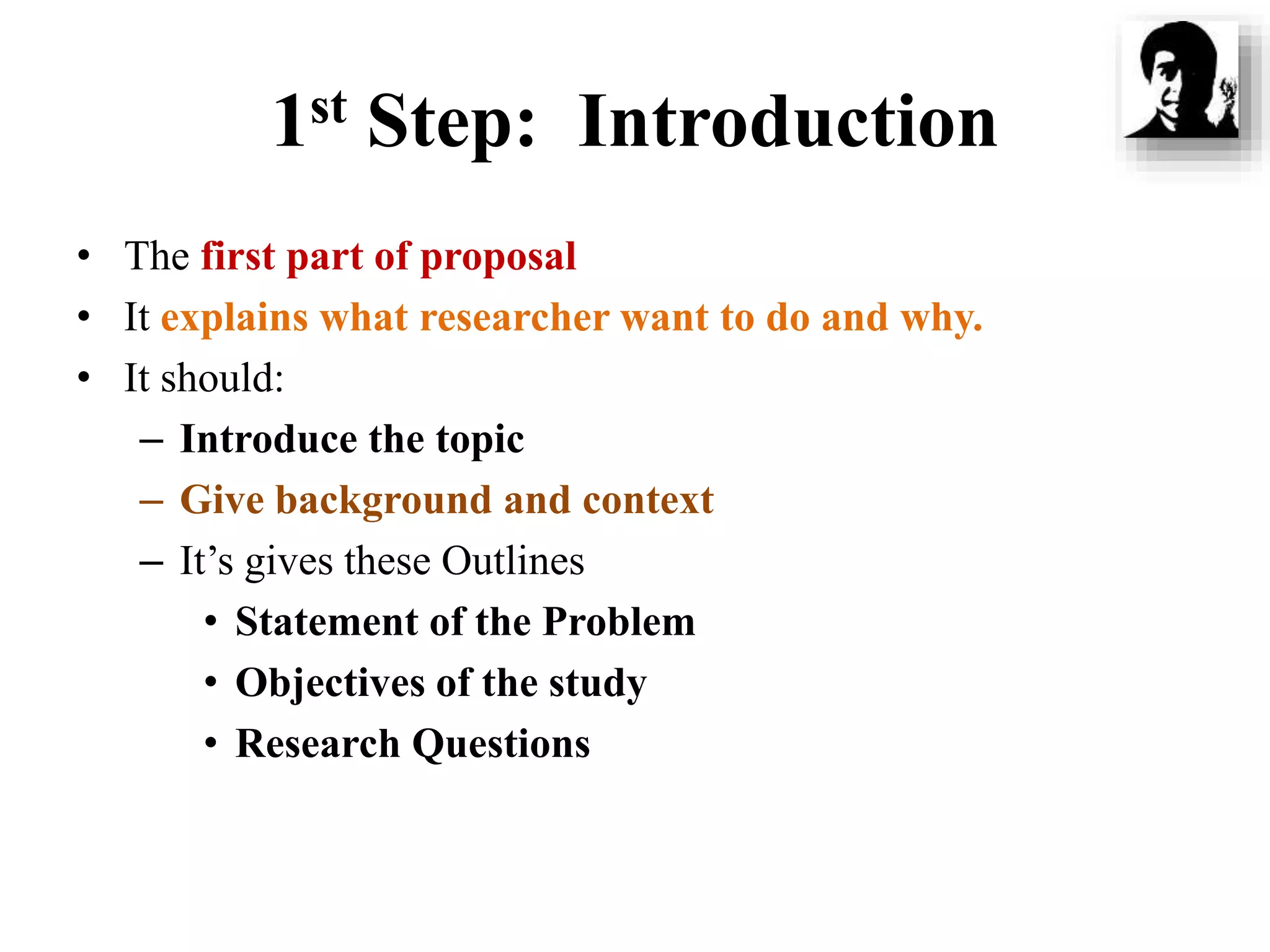 Steps of Writing a Research Proposal | PPTX