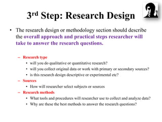 Steps of Writing a Research Proposal | PPTX
