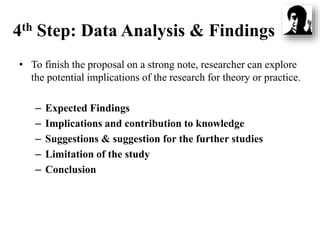 Steps of Writing a Research Proposal | PPTX