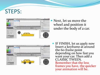 Steps on how to move a wheel of car | PPT