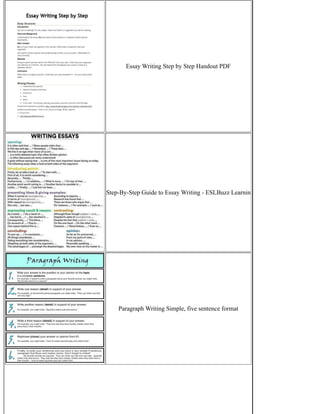 Steps On Writing A Essay | PDF