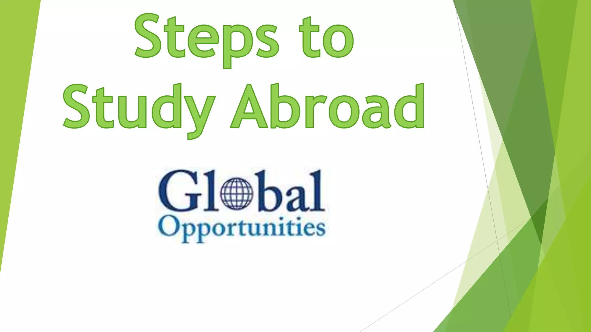 STEPS TO STUDY ABROAD | PPTX