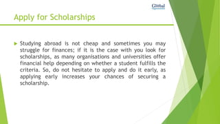 STEPS TO STUDY ABROAD | PPTX