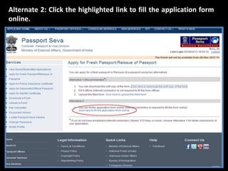 Steps to apply for Passport Services | PPTX
