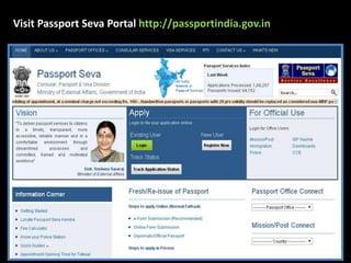 Steps to apply for Passport Services | PPTX