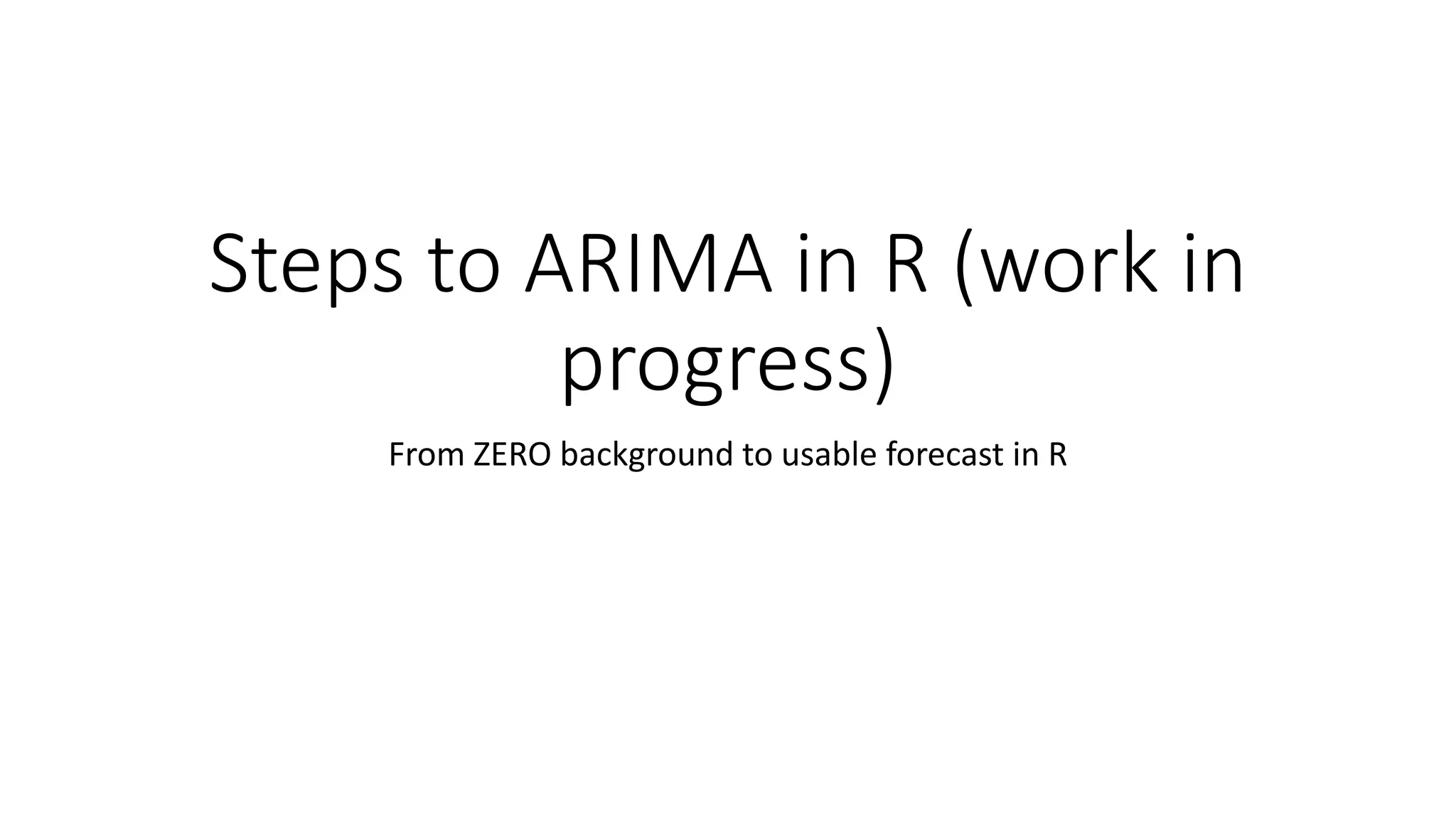 Steps to arima in r | PPT
