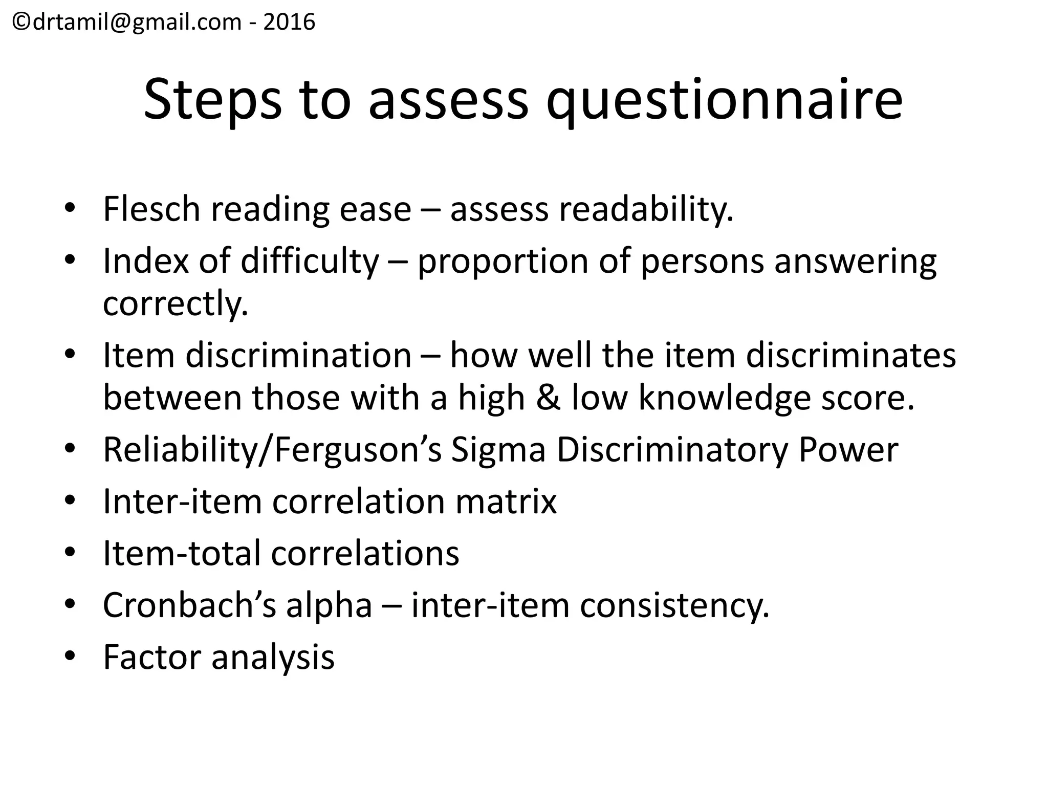 Difficulty Index Discrimination Index Reliability And Rasch Measurement Analysis Pptx