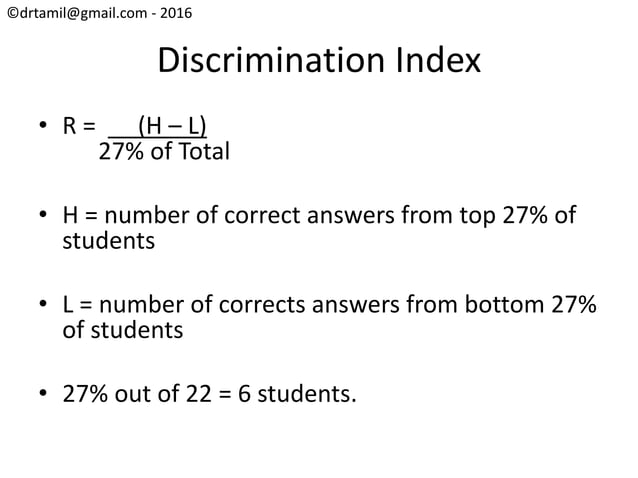Difficulty Index Discrimination Index Reliability And Rasch Measurement Analysis Pptx