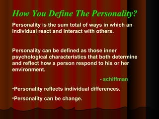 Steps to build a healthy personality | PPT