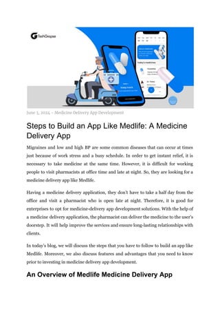 Steps to Build an App Like Medlife_ A Medicine Delivery App .pdf