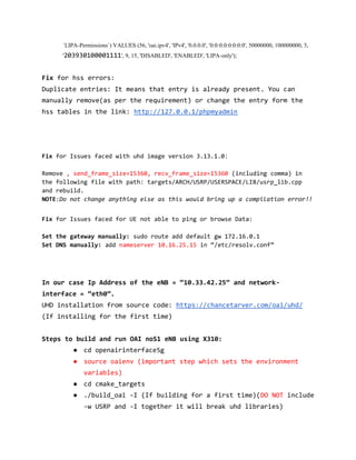 Steps to build and run oai | PDF