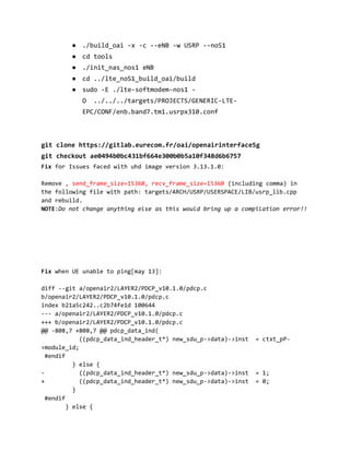 Steps to build and run oai | PDF