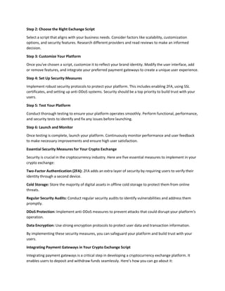 Crypto Exchange Script - Step By Step Guide To Build Your Crypto ...