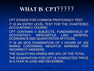 Steps to ca career ca- cpt | PPT | Business Accounting & Finance | Business