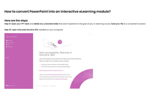 Converting PowerPoint to Interactive E-Learning with Storyline 360 | PDF