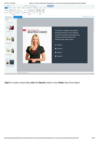 Steps to Convert PowerPoint Presentation to E-learning using Articulate ...
