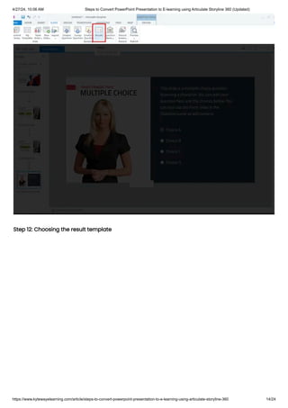 Steps to Convert PowerPoint Presentation to E-learning using Articulate Storyline 360 | PDF