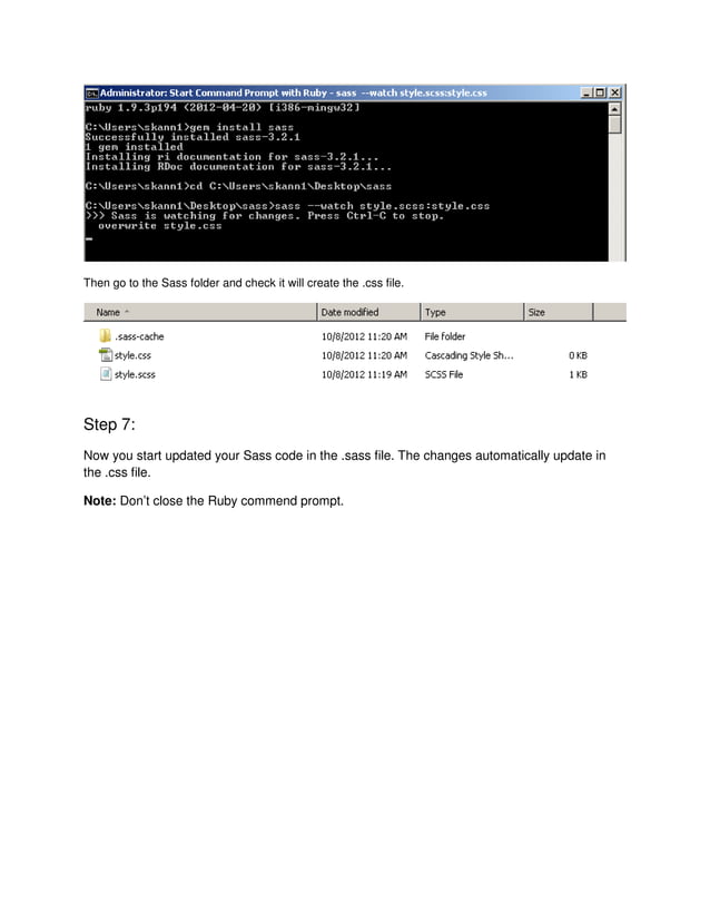Steps to convert sass to css | PDF Steps to convert sass to css | PDF