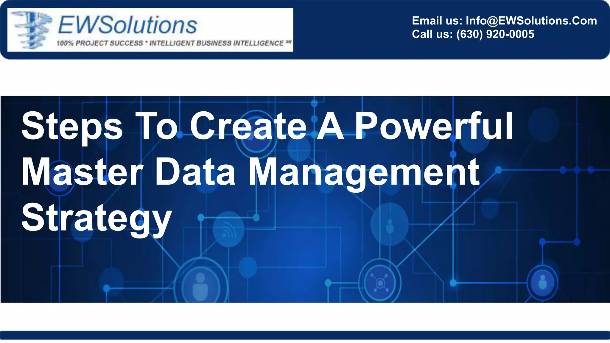 Steps to create a powerful master data management strategy | PPT