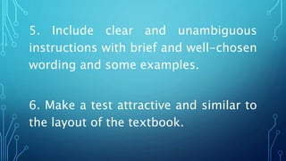 Steps to design a test | PPT